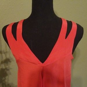 Jonathan Simkhai | Tops | Red Silky Top With Sexy Back And Cut Outs ...